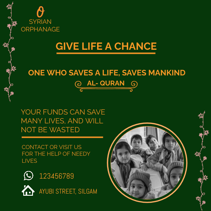 orphanage fund raising post template | PosterMyWall
