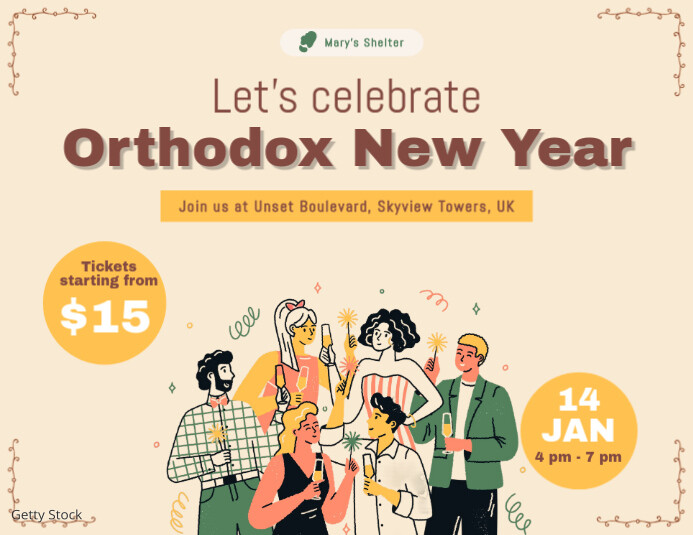 Orthodox celebration flyer template | PosterMyWall