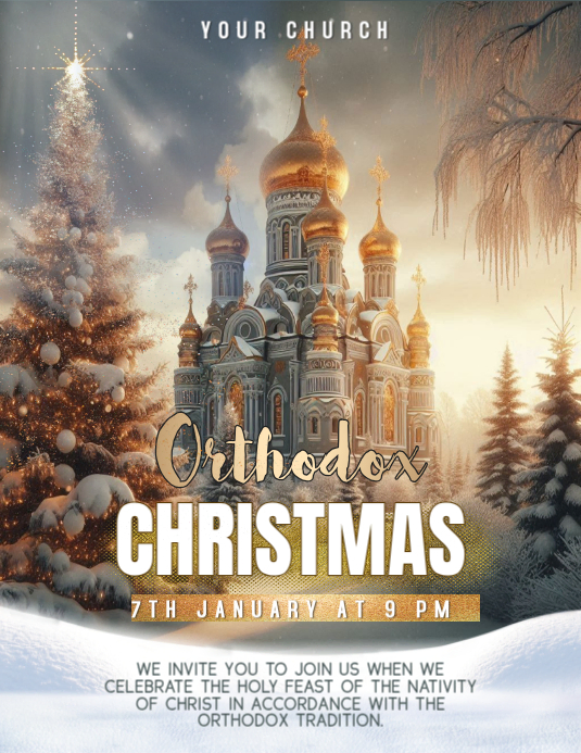 Orthodox Christmas Flyer Template | PosterMyWall
