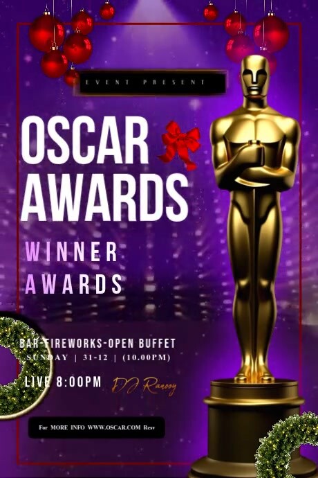 Copy of Oscar awards poster templates | PosterMyWall
