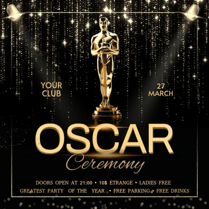 Oscar Ceremony Instagram Post Template | PosterMyWall