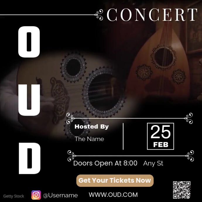 Copy of Oud Concert Flyer Template – Traditional Arabic Music Event ...