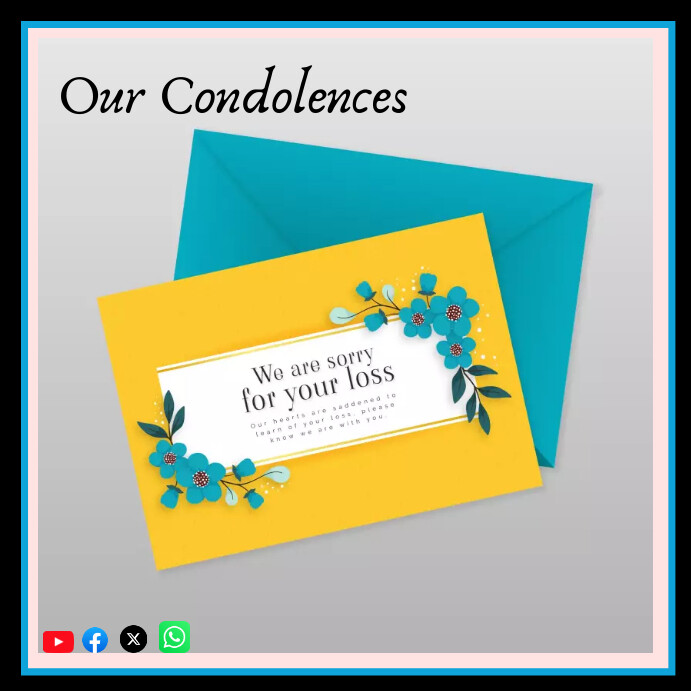Our condolences Post Template | PosterMyWall