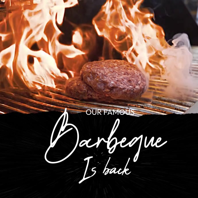 Шаблон our famous barbeque is back instagram design | PosterMyWall