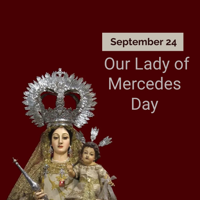 Copy of our lady of mercedes day | PosterMyWall