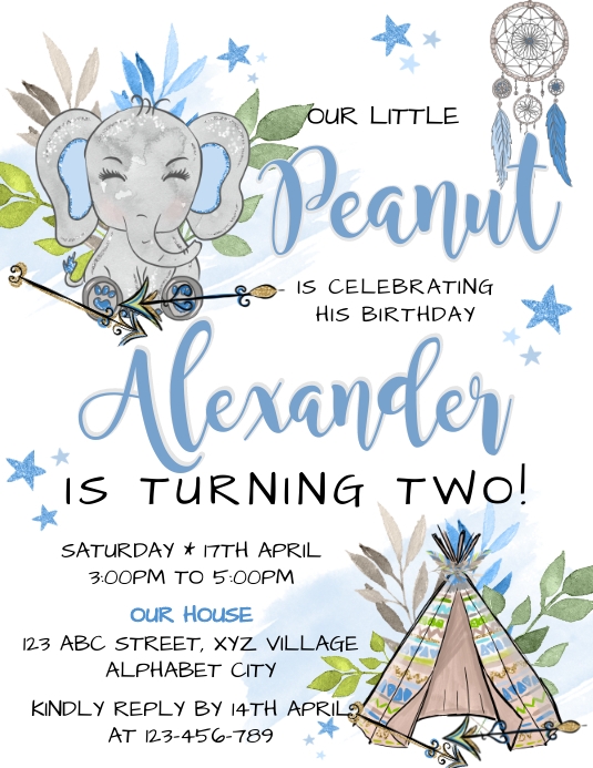 Our Little Peanut Birthday Invitation Template | PosterMyWall