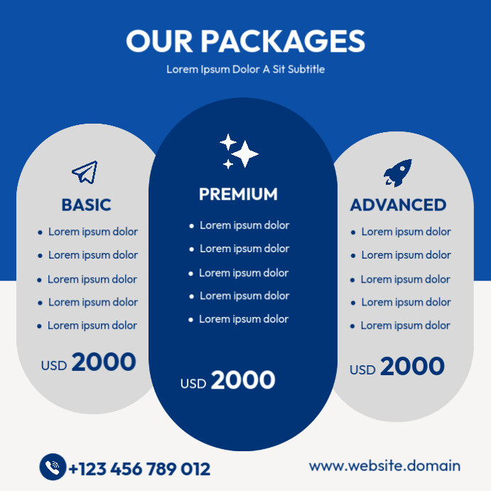 Copy of Our Packages | PosterMyWall