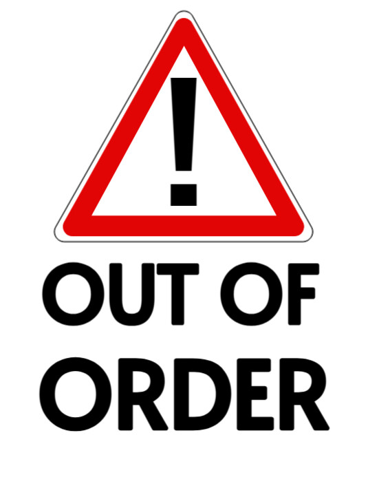 Out Of Order Sign Template Design Flyer (us Letter) | PosterMyWall