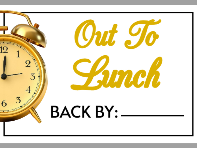 Out To Lunch Signage Template Design Yard Sign | PosterMyWall