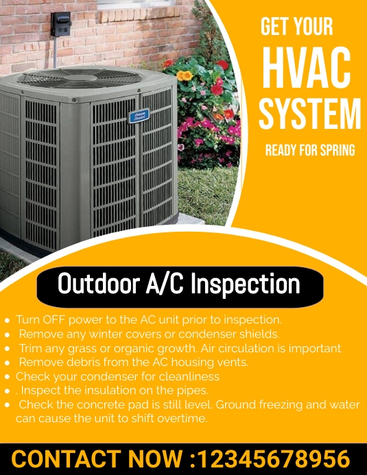 Copy of Outdoor A/C Inspection flyer | PosterMyWall