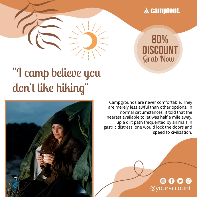 Outdoor Camping Ads Template | PosterMyWall