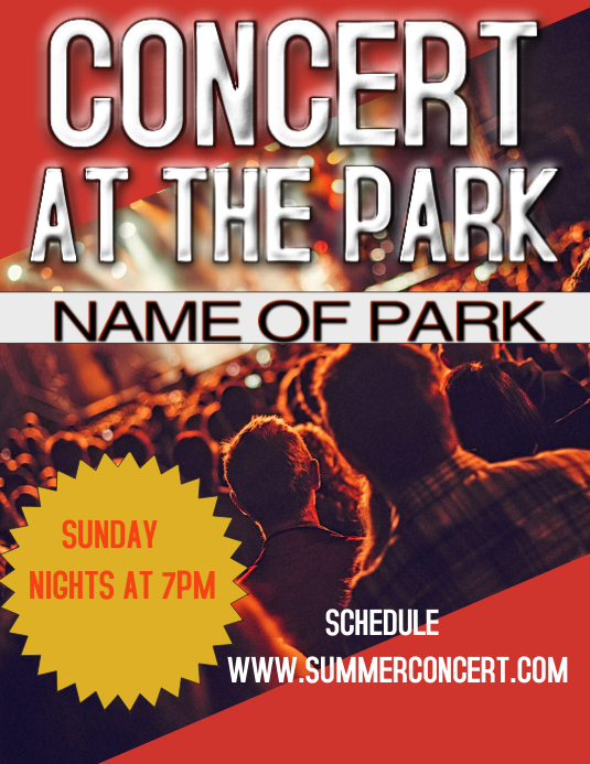 OUTDOOR CONCERT CONCERT IN THE PARK CONCERT BAND | PosterMyWall