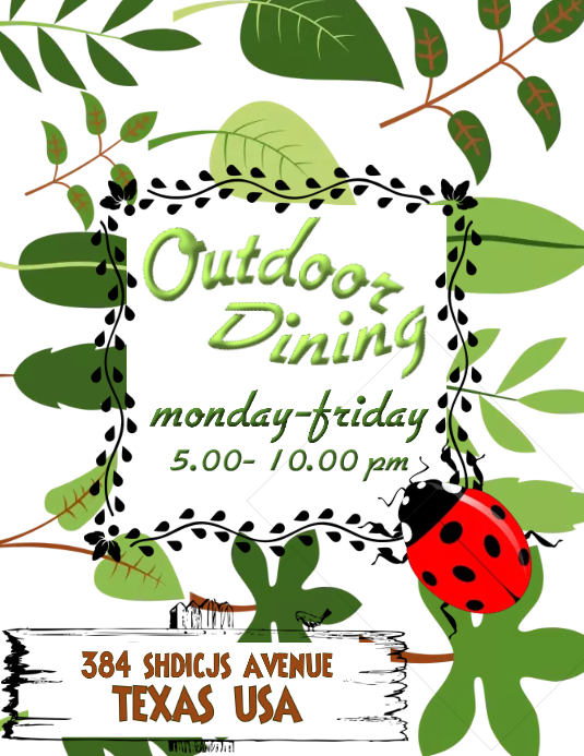 Copy of Outdoor dining | PosterMyWall