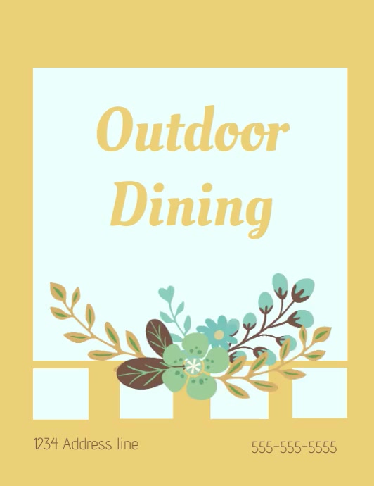 Outdoor Dining Template | PosterMyWall