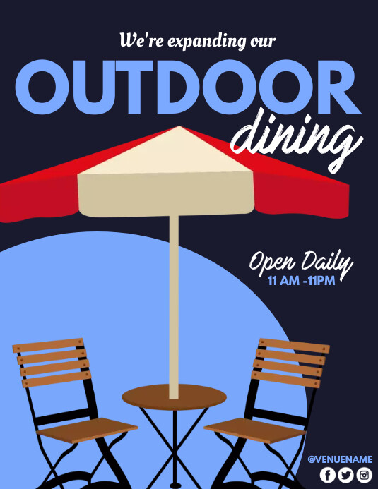 Copy of Outdoor dining | PosterMyWall