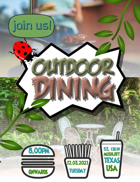 Copy of Outdoor dining | PosterMyWall