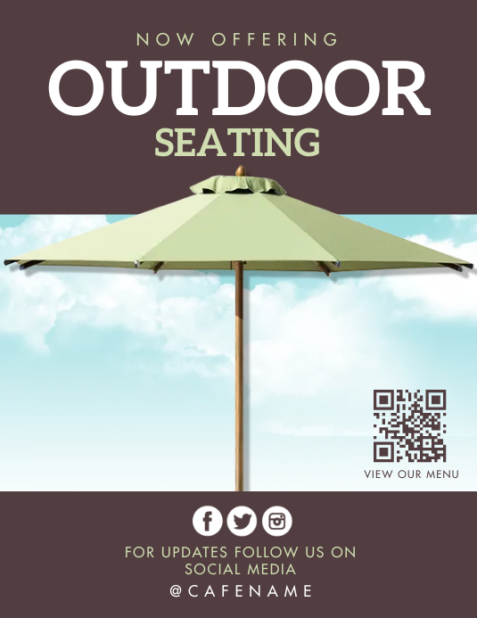 Outdoor dining Template | PosterMyWall