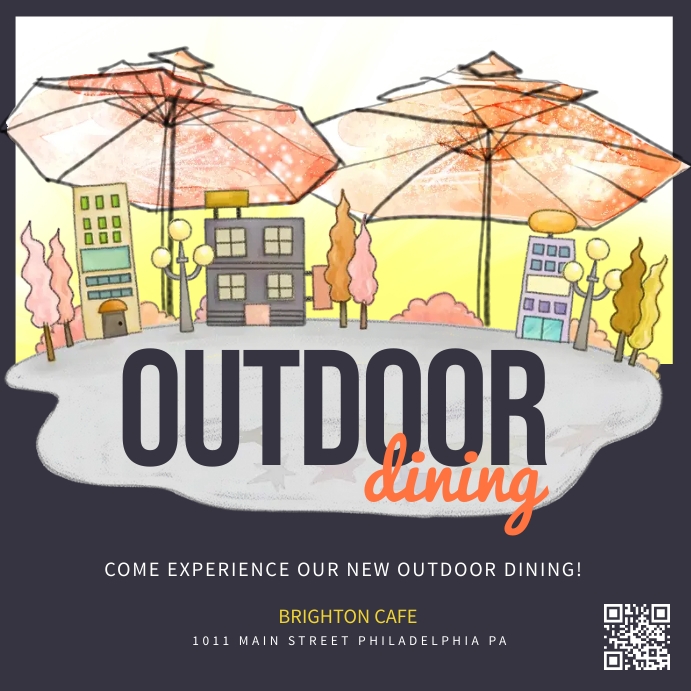 Outdoor dining Template | PosterMyWall