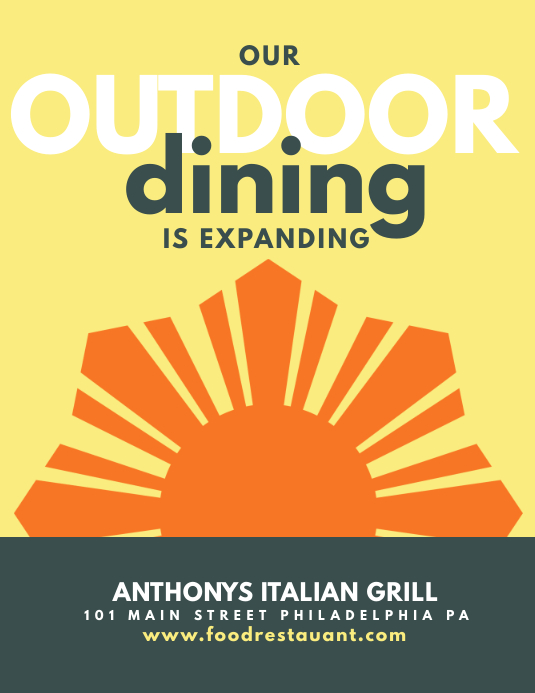 Outdoor dining Template | PosterMyWall