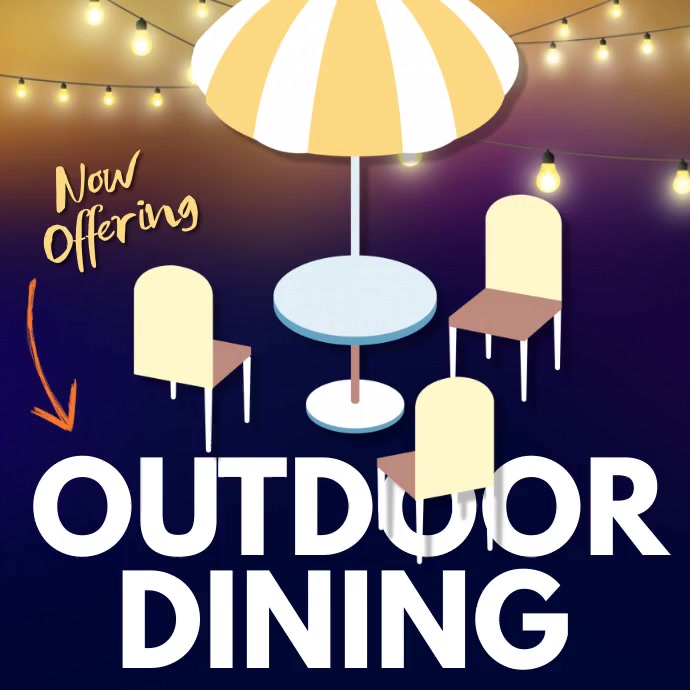 Outdoor Dining Poster Template | PosterMyWall