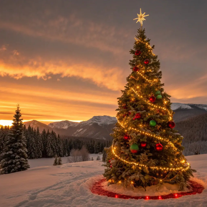 Outdoor Illuminated Christmas Tree Template | PosterMyWall