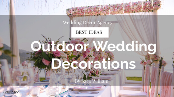 Outdoor Wedding Decoration Offer Template | PosterMyWall