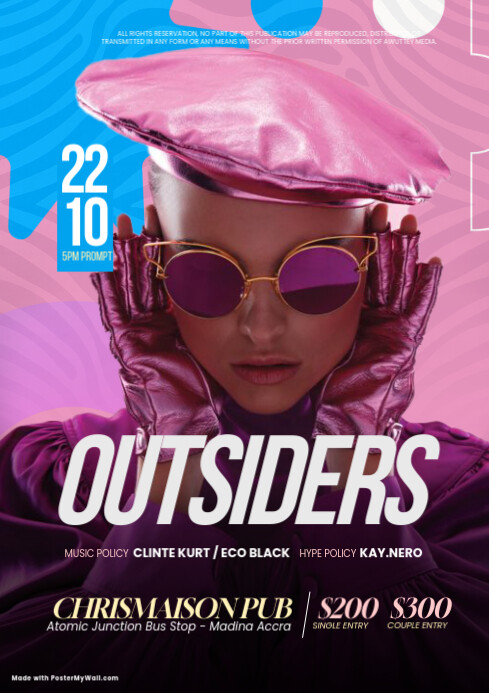 Outsiders Party Poster Template | PosterMyWall