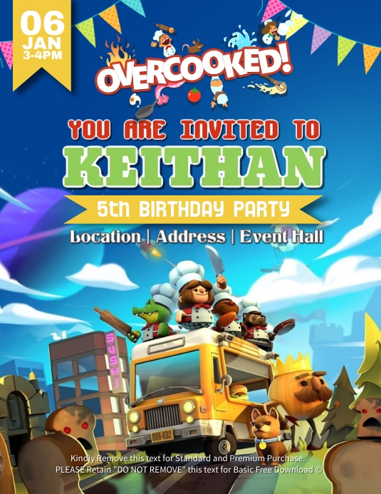 Overcooked Template | PosterMyWall