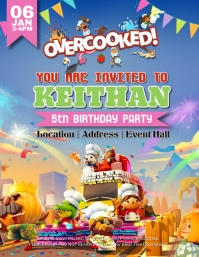 Overcooked Template | PosterMyWall