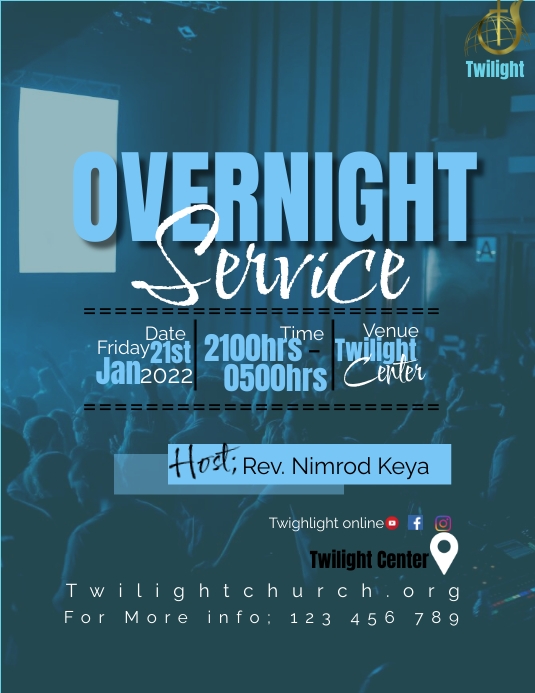 Overnight service poster Template | PosterMyWall