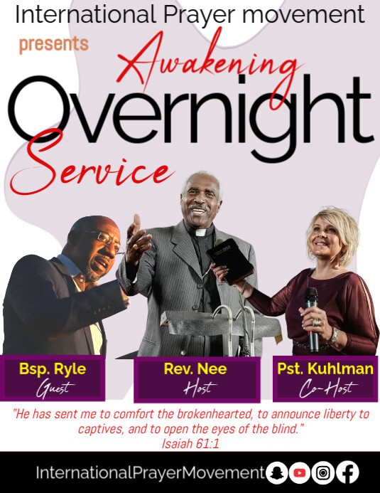 Overnight service poster template | PosterMyWall