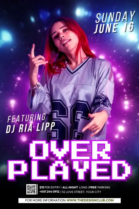 Plantilla de Overplayed Night Party | PosterMyWall