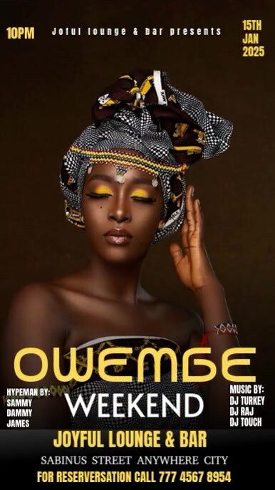 Owambe weekend Template | PosterMyWall