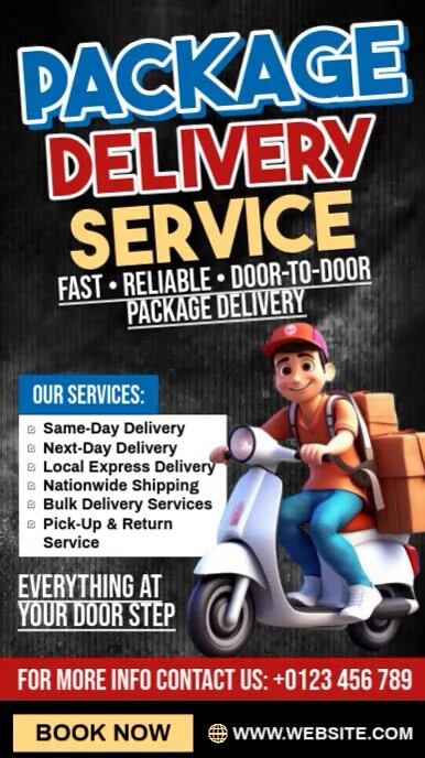 Package Delivery Services Template | PosterMyWall