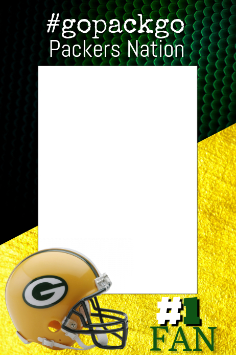 Packers Football Photo Prop Frame Template | PosterMyWall