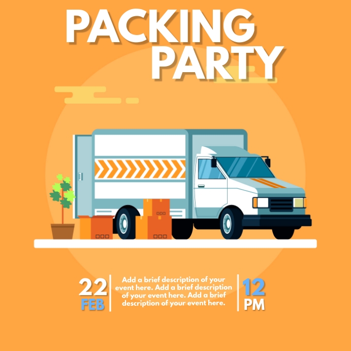 Copy of Packing Party | PosterMyWall