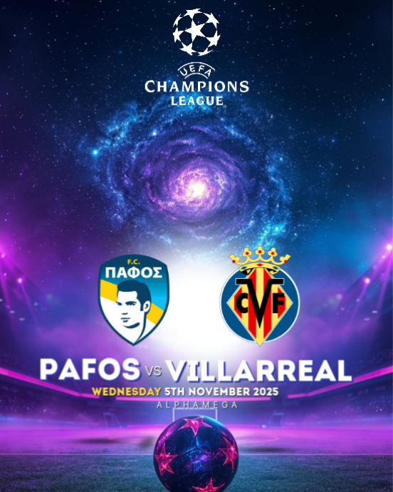 Pafos vs Villarreal Template | PosterMyWall