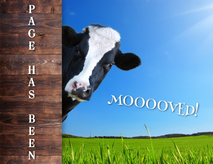 PAGE HAS BEEN MOVED Template | PosterMyWall