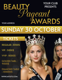PAGEANT BEAUTY CONTEST Template | PosterMyWall
