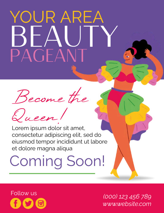 Plantilla de Pageant Flyer Template | PosterMyWall