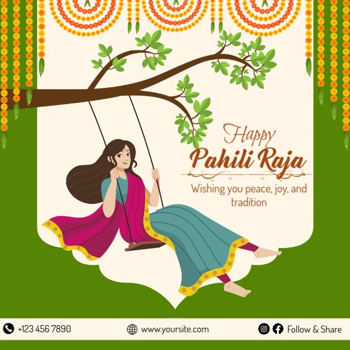 Copy of Pahili Raja Greetings Instagram Post Template | PosterMyWall