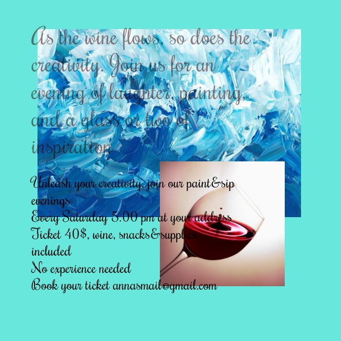 Copy of paint&sip event ad | PosterMyWall