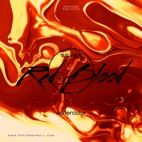 Red Abstract Album Cover Template | PosterMyWall