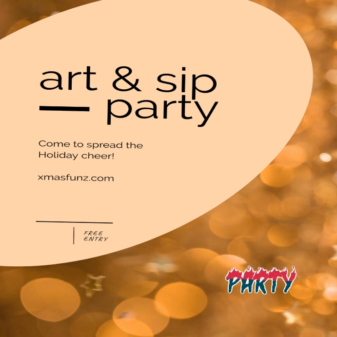 Paint and sip party Template | PosterMyWall