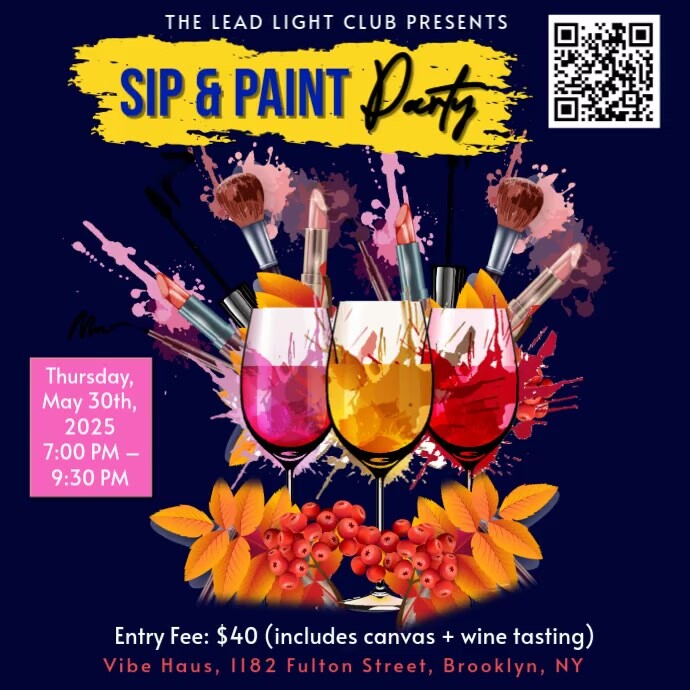 Paint and Sip Party Invitation Template | PosterMyWall