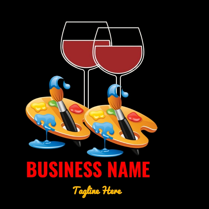 paint and sip party logo , art and craft birt Template | PosterMyWall