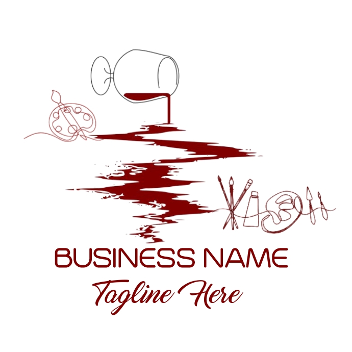 paint and sip party logo , art and craft birt Template | PosterMyWall