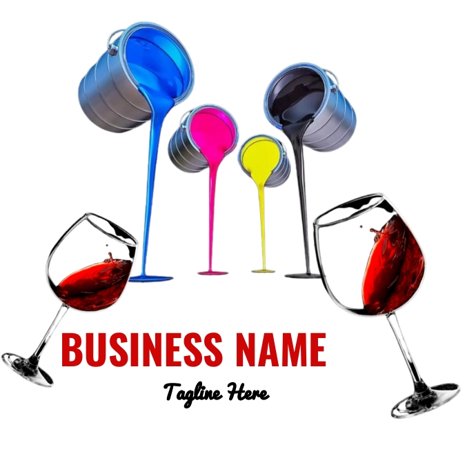 paint and sip party logo , art and craft birt Template | PosterMyWall