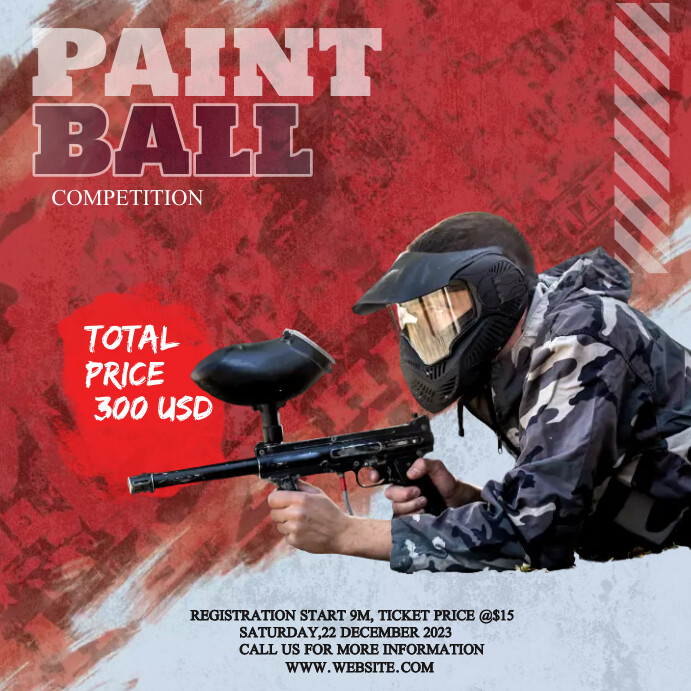 Plantilla de Paint Ball Ads | PosterMyWall