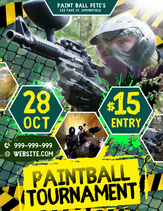 Paint Ball Tournament Poster Template | PosterMyWall